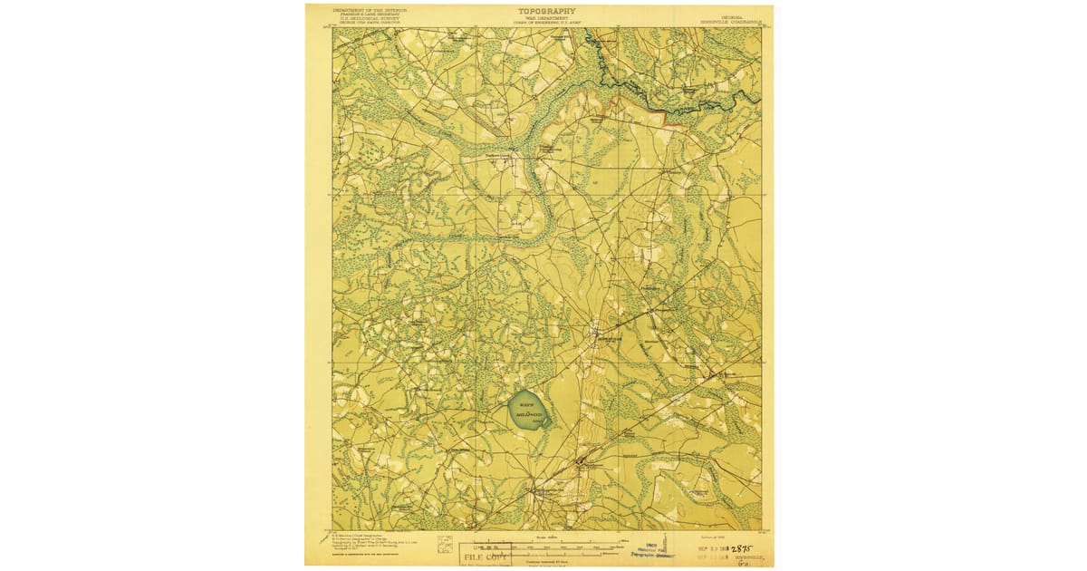 Old Maps of Bryan County, GA for Hiking & Exploration | Pastmaps