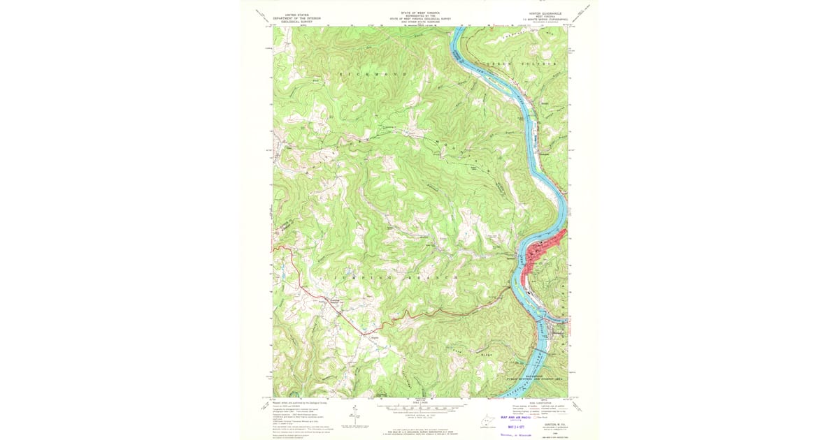 1968 Map of Hinton, WV — High-Res | Pastmaps