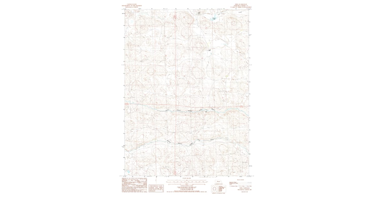 1987 Map of Hire, Cherry County, NE — High-Res | Pastmaps