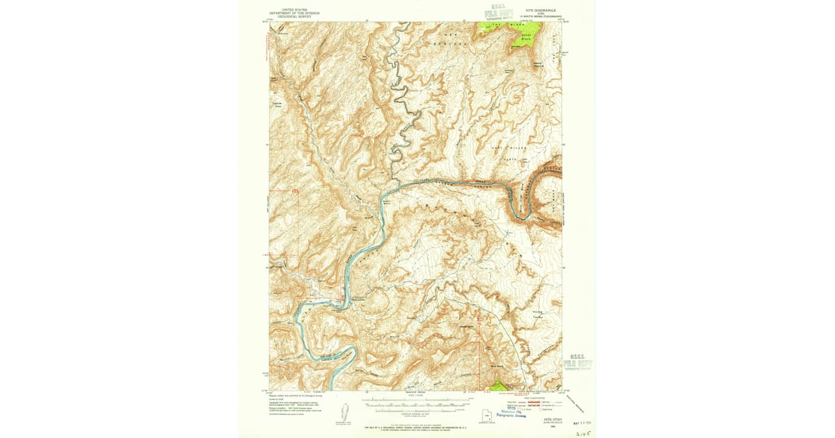 1952 Map of Hite, Garfield County, UT — High-Res | Pastmaps