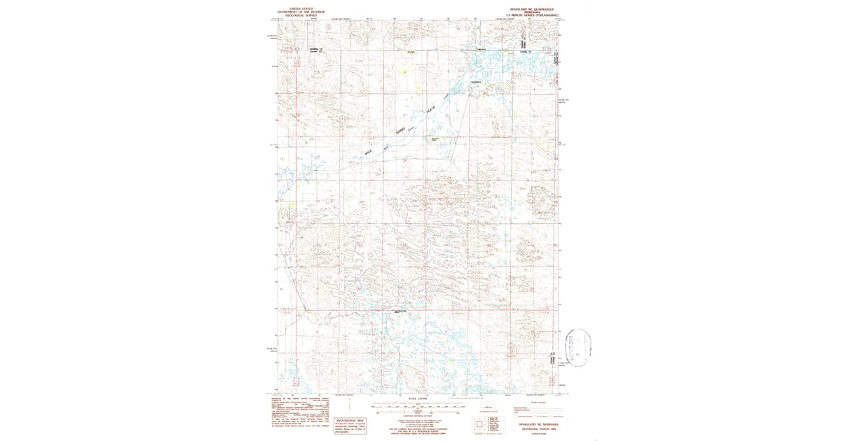 1986 Map of Hoagland NE, Logan County, NE — High-Res | Pastmaps