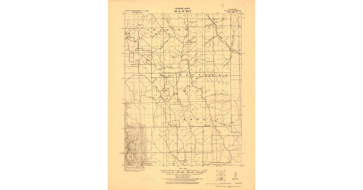 1921 Map of Hoaglin, Trinity County, CA — High-Res | Pastmaps