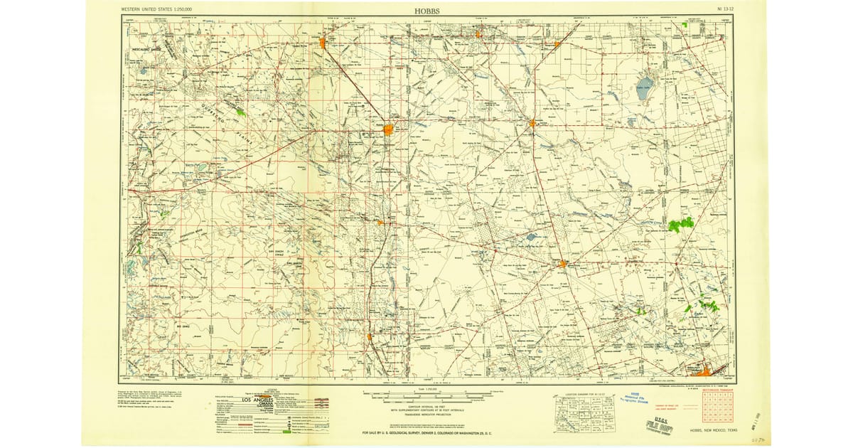 1958 Map of Hobbs, NM — High-Res | Pastmaps