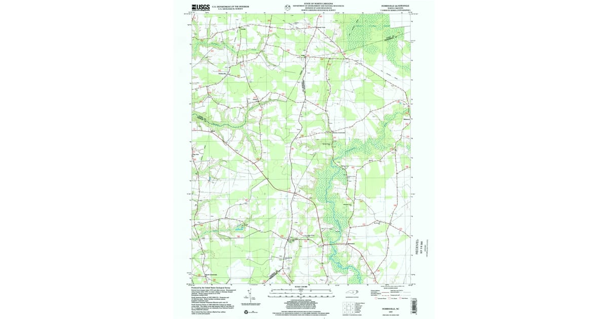 1997 Map of Hobbsville, Perquimans County, NC — High-Res | Pastmaps