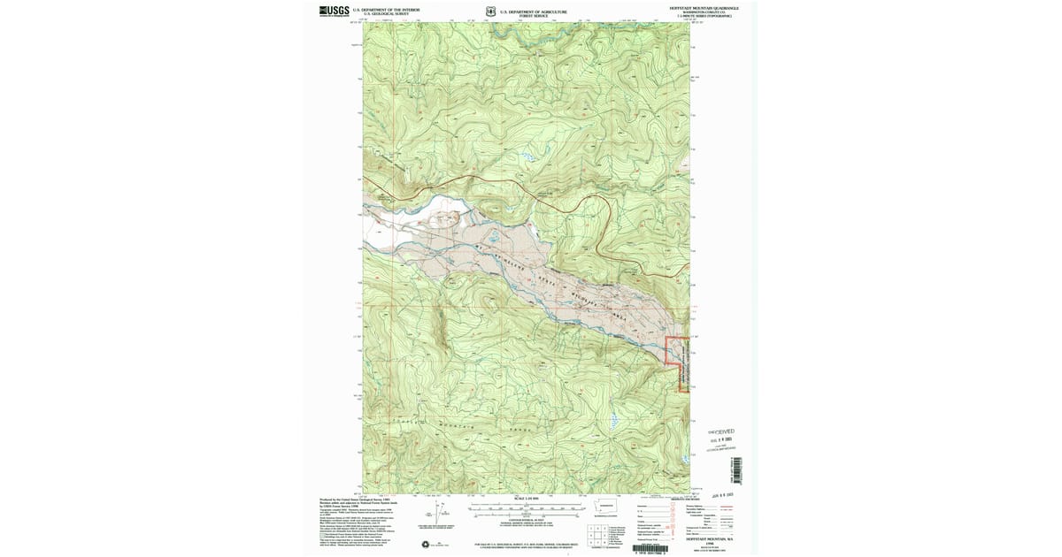 1998 Map of Hoffstadt Mountain, Cowlitz County, WA — High-Res | Pastmaps