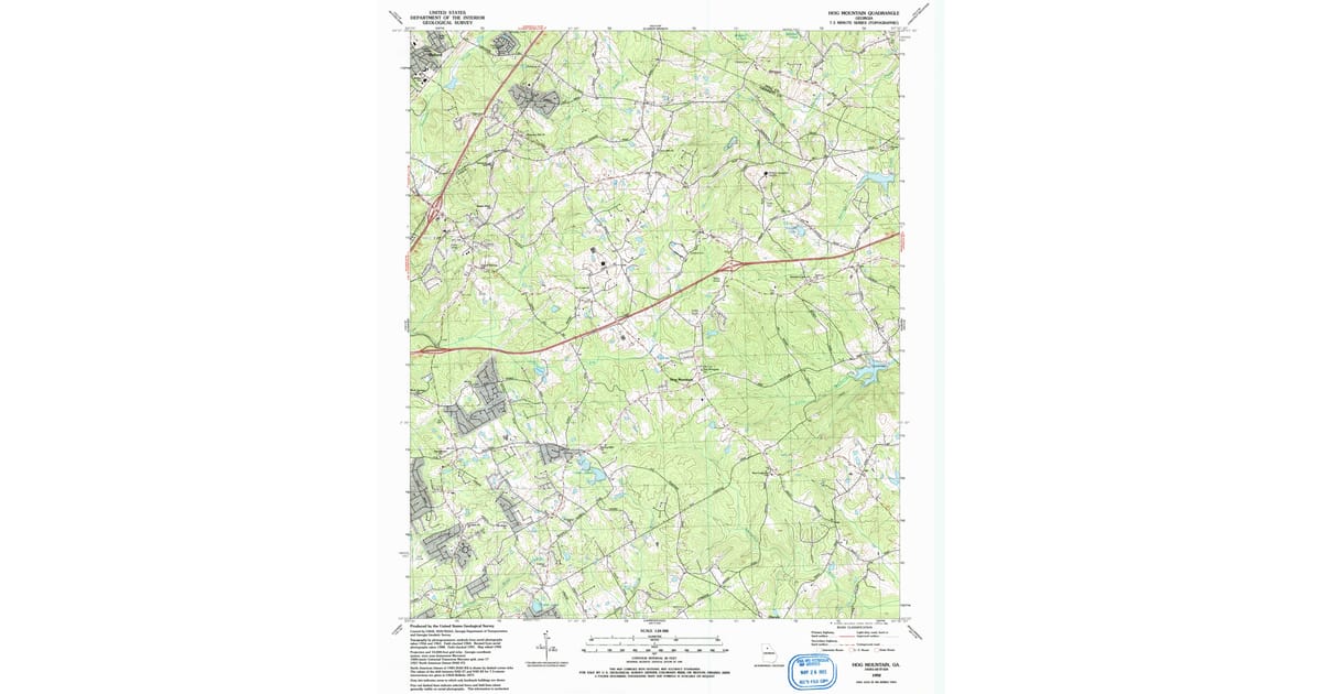 1990s Maps of Hall County, GA | Pastmaps
