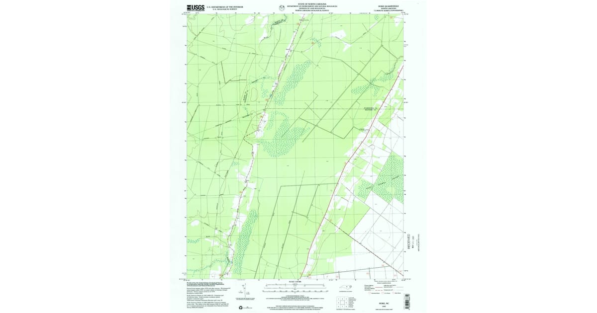 1997 Map of Hoke, Beaufort County, NC — High-Res | Pastmaps