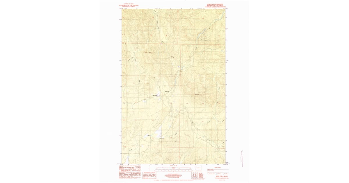 1984 Map of Hoko Falls, Clallam County, WA — High-Res | Pastmaps