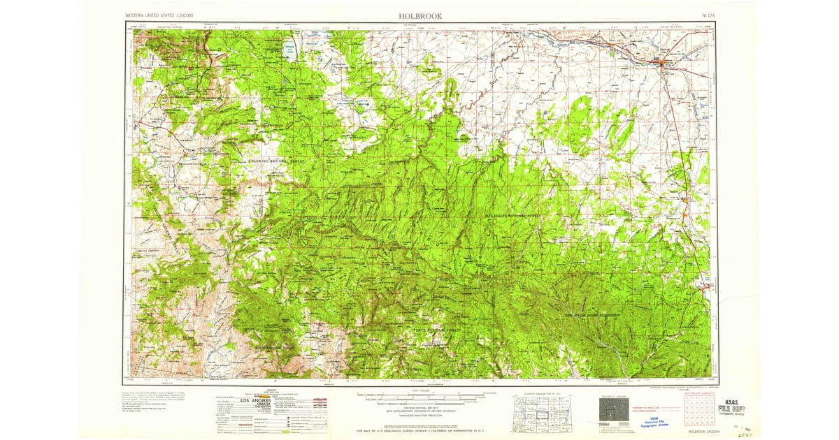 1958 Map of Holbrook, AZ — High-Res | Pastmaps