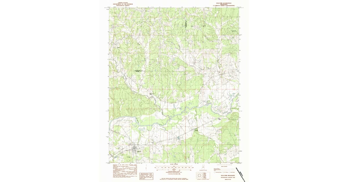 1983 Map of Holcomb, MS — High-Res | Pastmaps