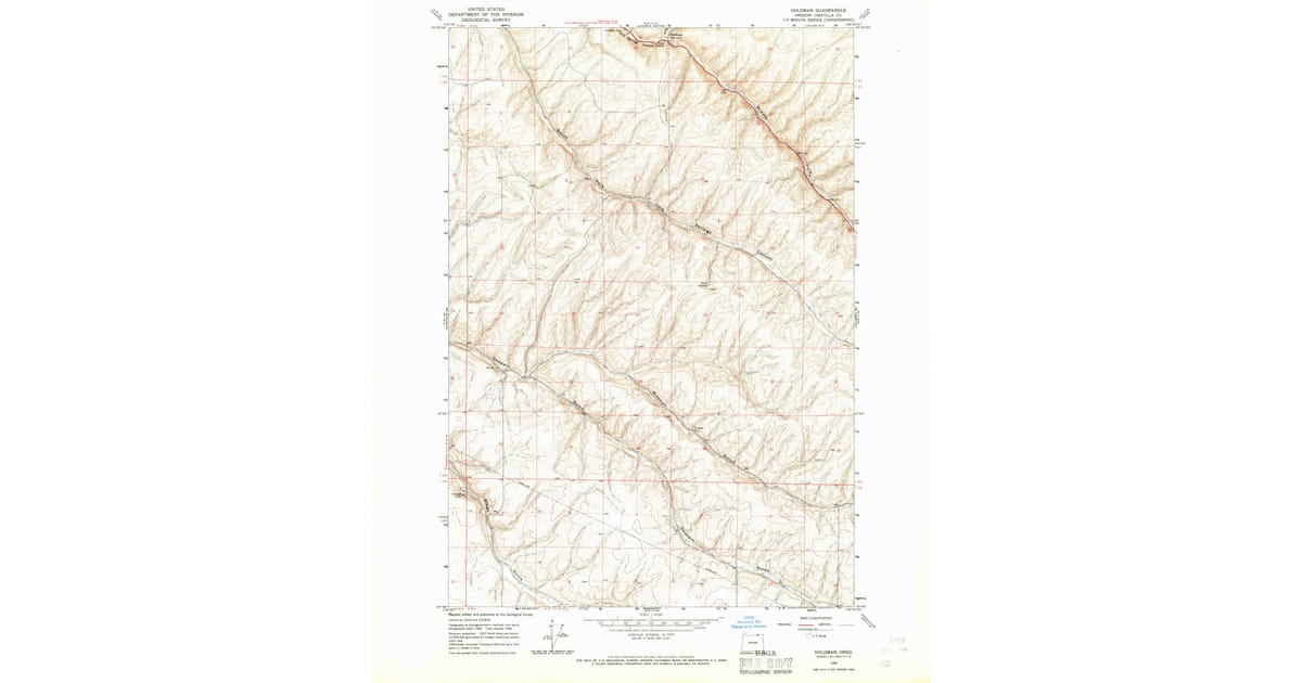 1966 Map of Holdman, Umatilla County, OR — High-Res | Pastmaps