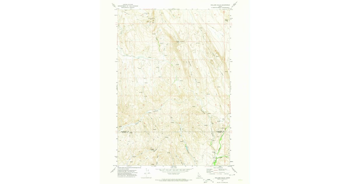 1970 Map of Holland Gulch, Washington County, ID — High-Res | Pastmaps