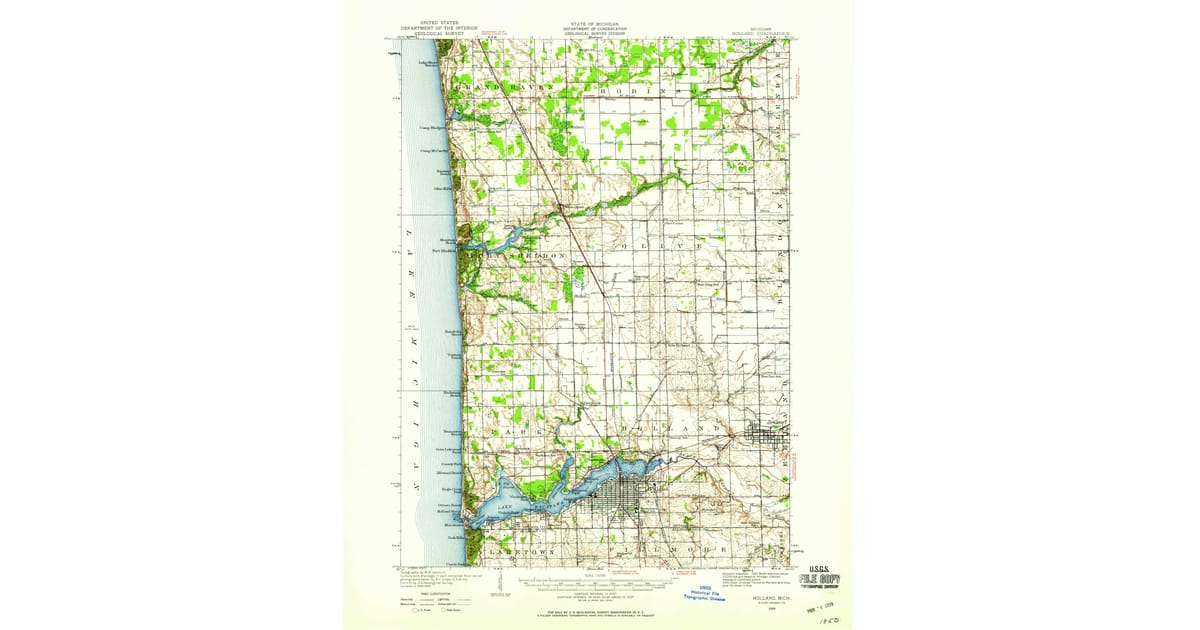 Old Maps of Zeeland, MI for Hiking & Exploration | Pastmaps