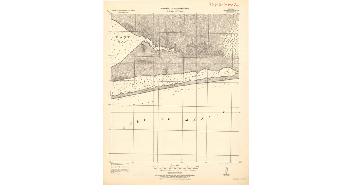 Old Maps of Okaloosa County, FL for Metal Detecting | Pastmaps