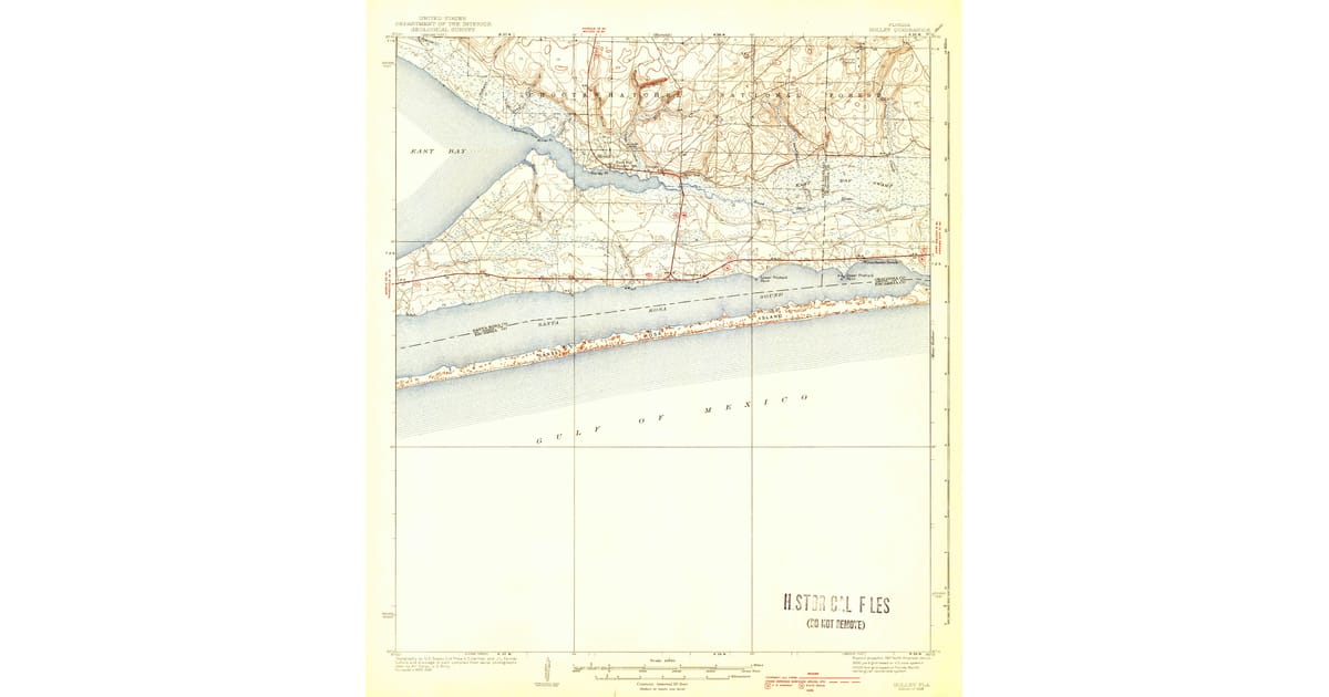 1938 Map of Holley, FL — High-Res | Pastmaps