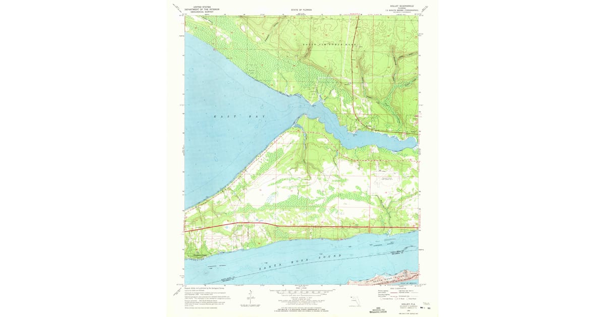 1970 Map of Holley, FL — High-Res | Pastmaps