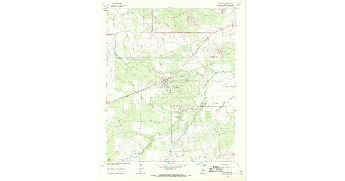 1966 Map of Holliday, TX — High-Res | Pastmaps
