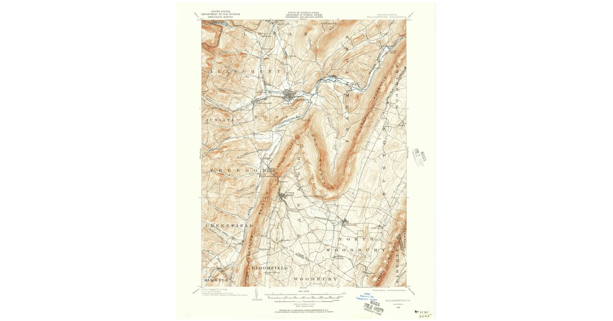 Old Maps of Hollidaysburg, PA | Pastmaps