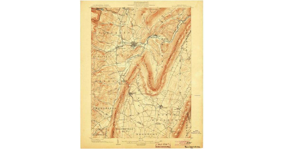 1903 Map of Hollidaysburg, PA — High-Res | Pastmaps