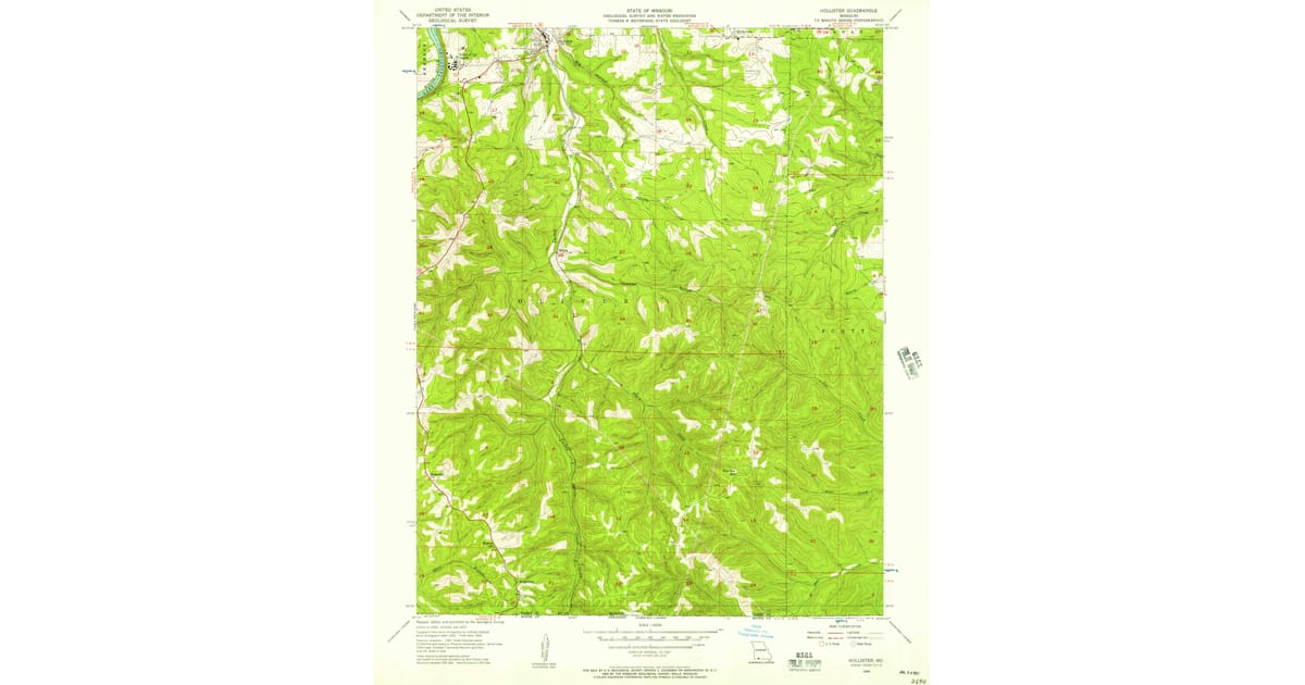 1956 Map of Hollister, MO — High-Res | Pastmaps