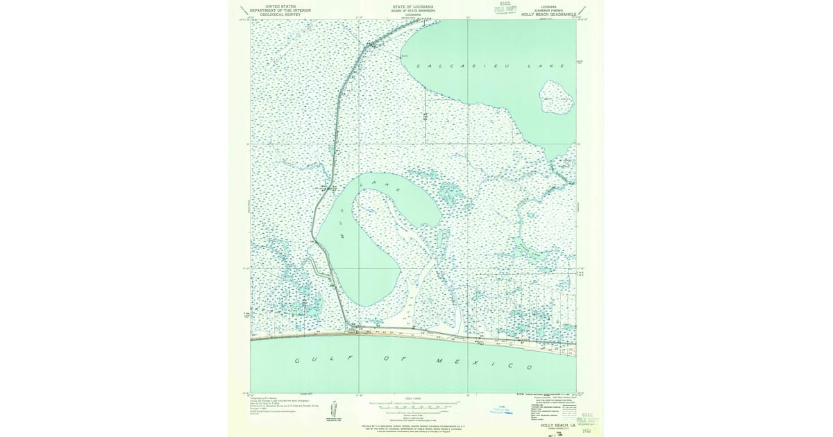 Old Historical Maps of Holly Beach, LA | Pastmaps