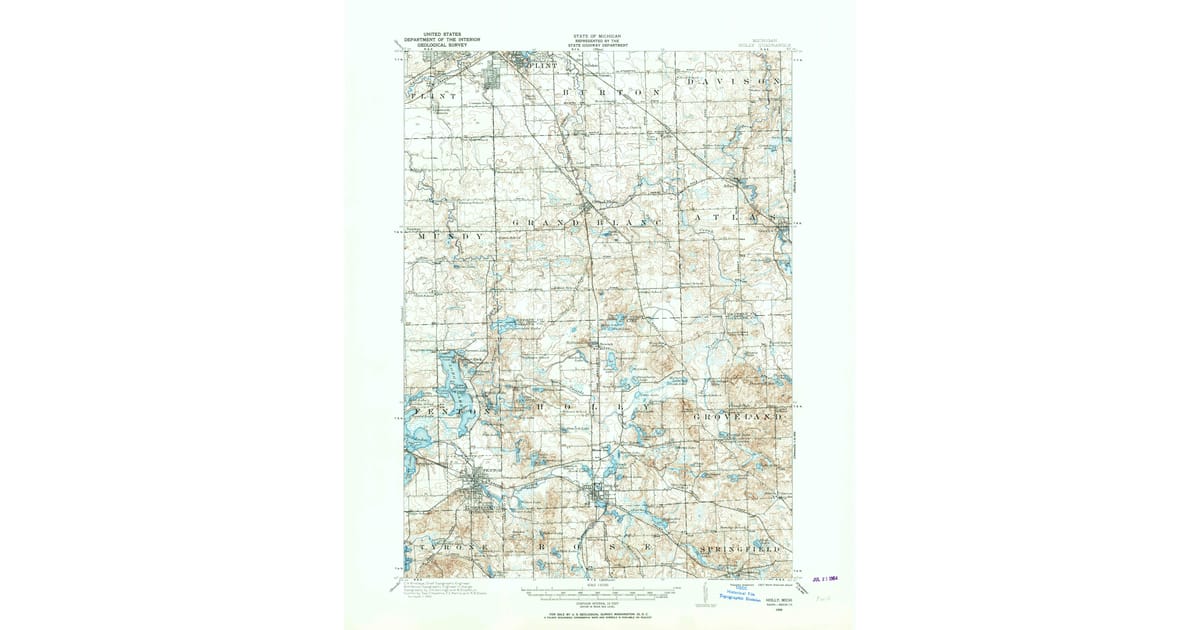 1920s Maps of Holly Township, MI | Pastmaps