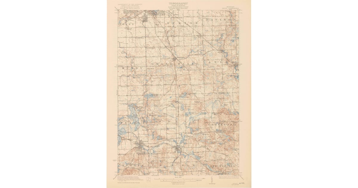 1922 Map of Holly, MI — High-Res, 1922 Print #2 | Pastmaps