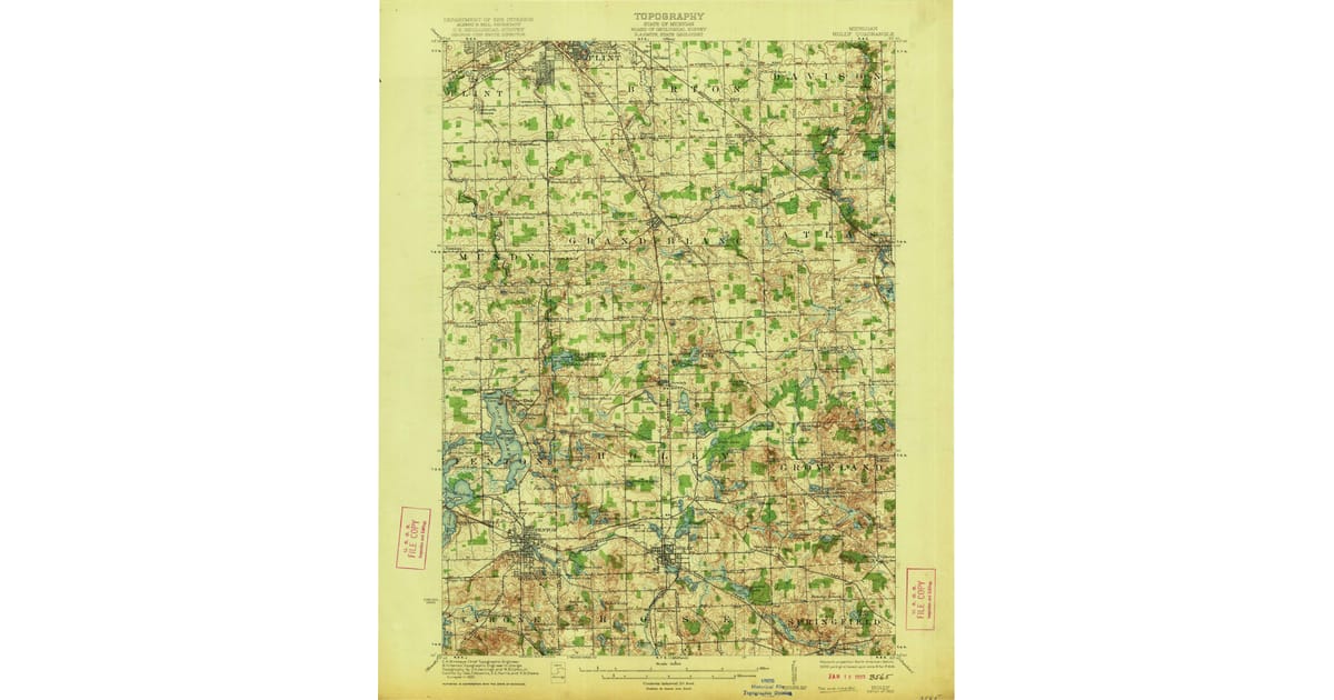 1922 Map of Holly, MI — High-Res | Pastmaps
