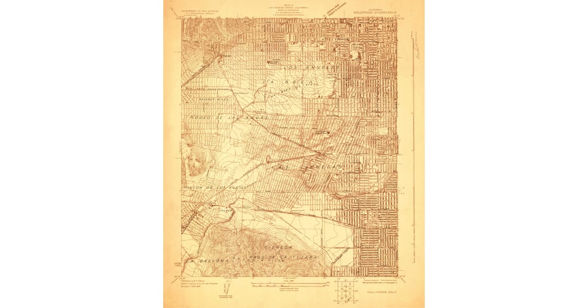 1924 Map of Hollywood, California — High-Res | Pastmaps