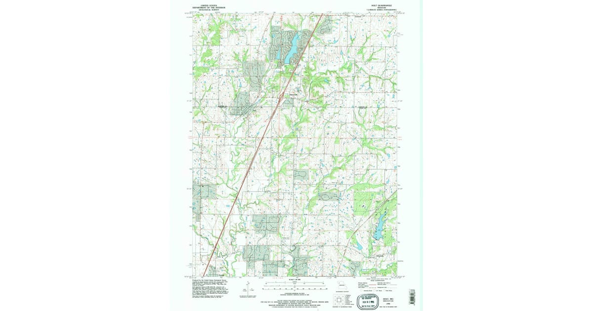 1990 Map of Holt, MO — High-Res | Pastmaps