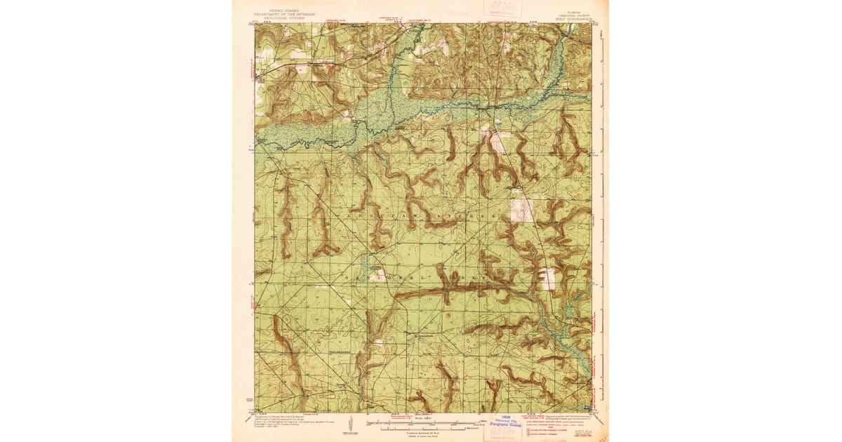 1937 Map of Holt, Okaloosa County, FL — High-Res | Pastmaps