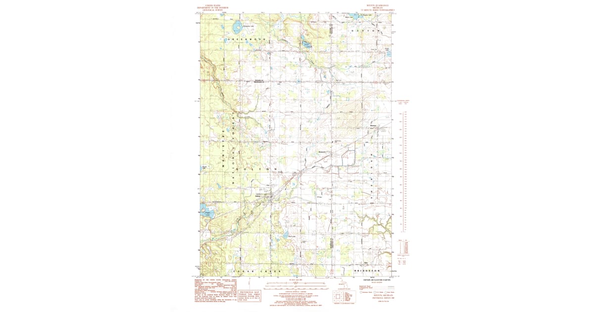 1985 Map of Holton, Muskegon County, MI — High-Res | Pastmaps