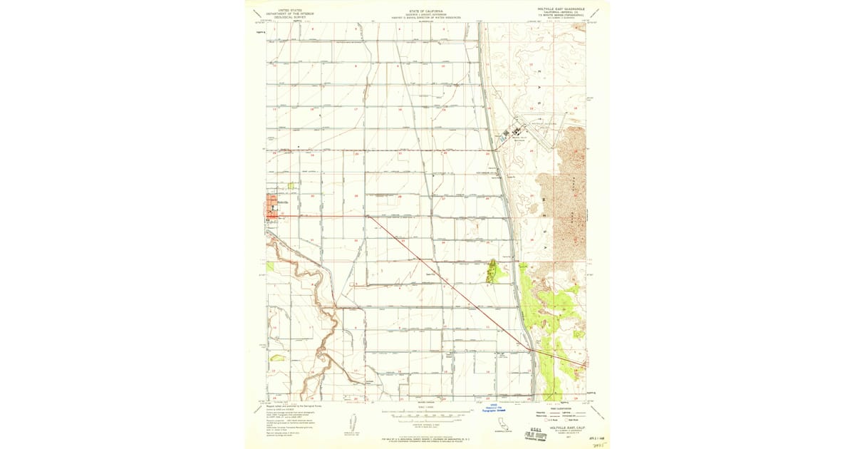 1957 Map of Holtville East, Imperial County, CA — High-Res | Pastmaps