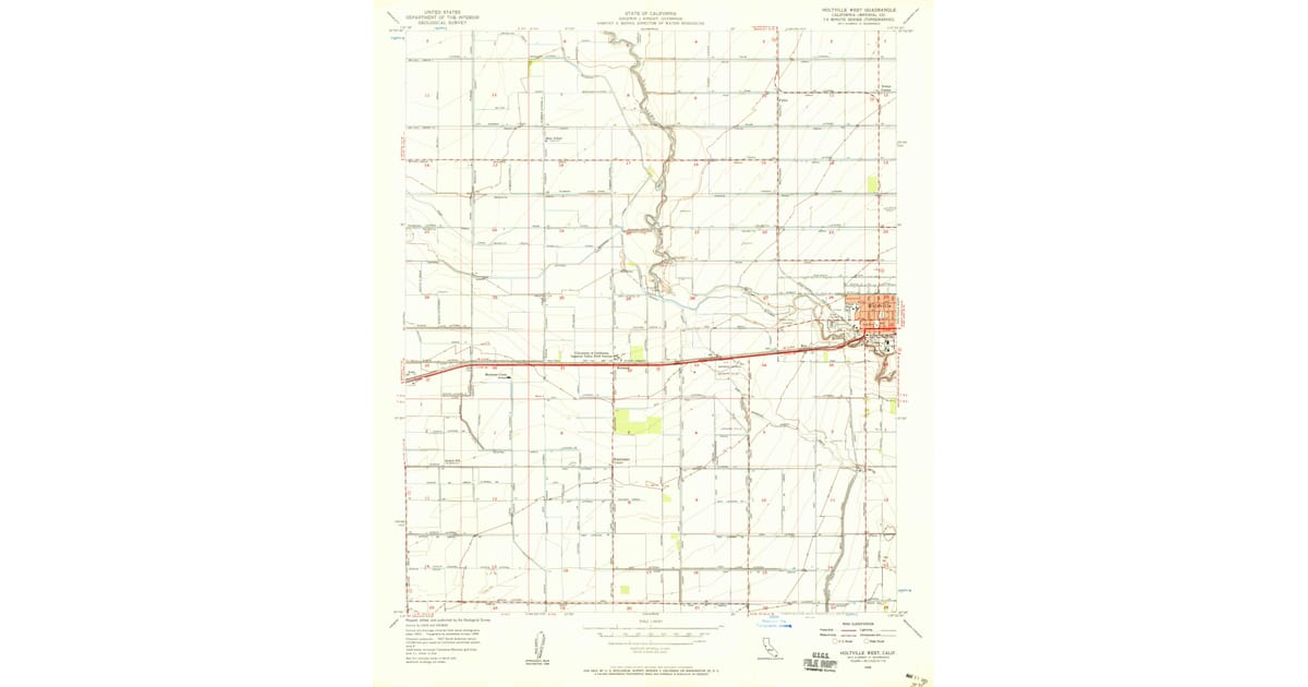 1956 Map of Holtville West, Imperial County, CA — High-Res | Pastmaps