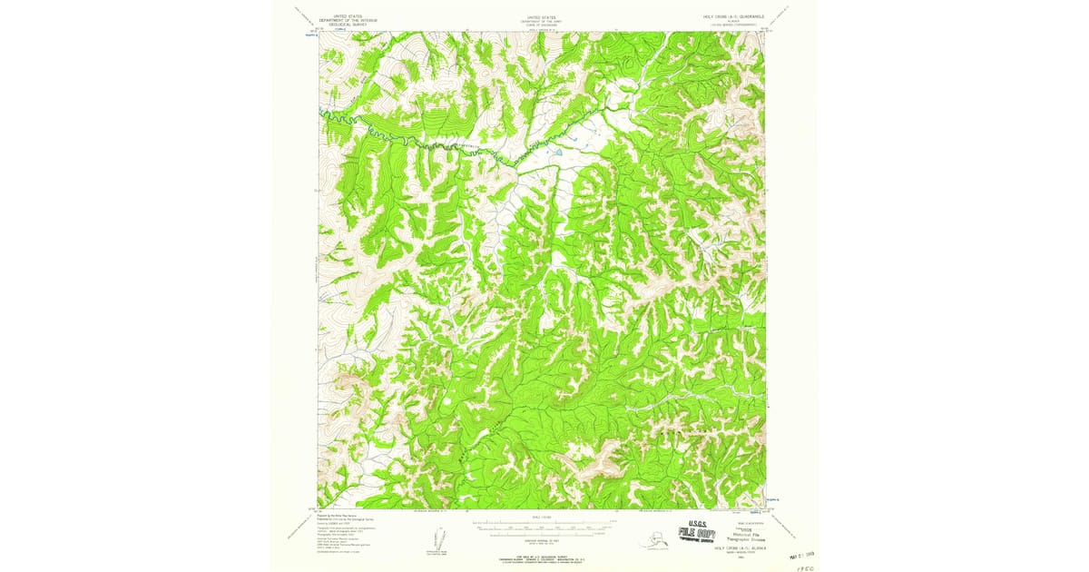1951 Map of Holy Cross A-5, Kusilvak Borough, AK — High-Res | Pastmaps