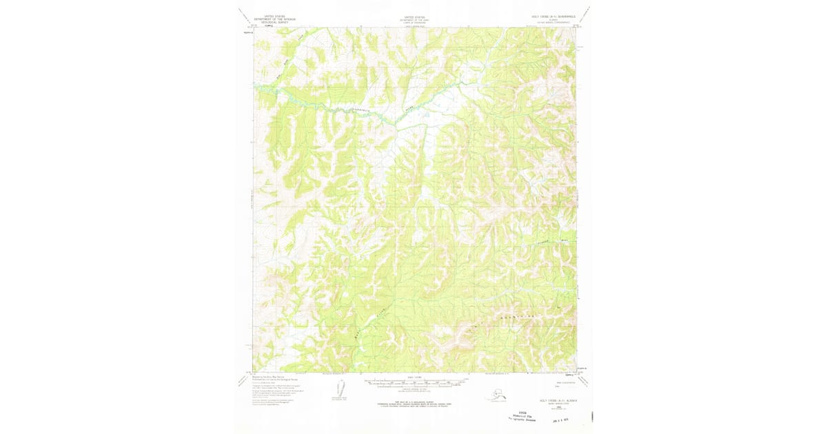 1952 Map of Holy Cross A-5, Kusilvak Borough, AK — High-Res | Pastmaps