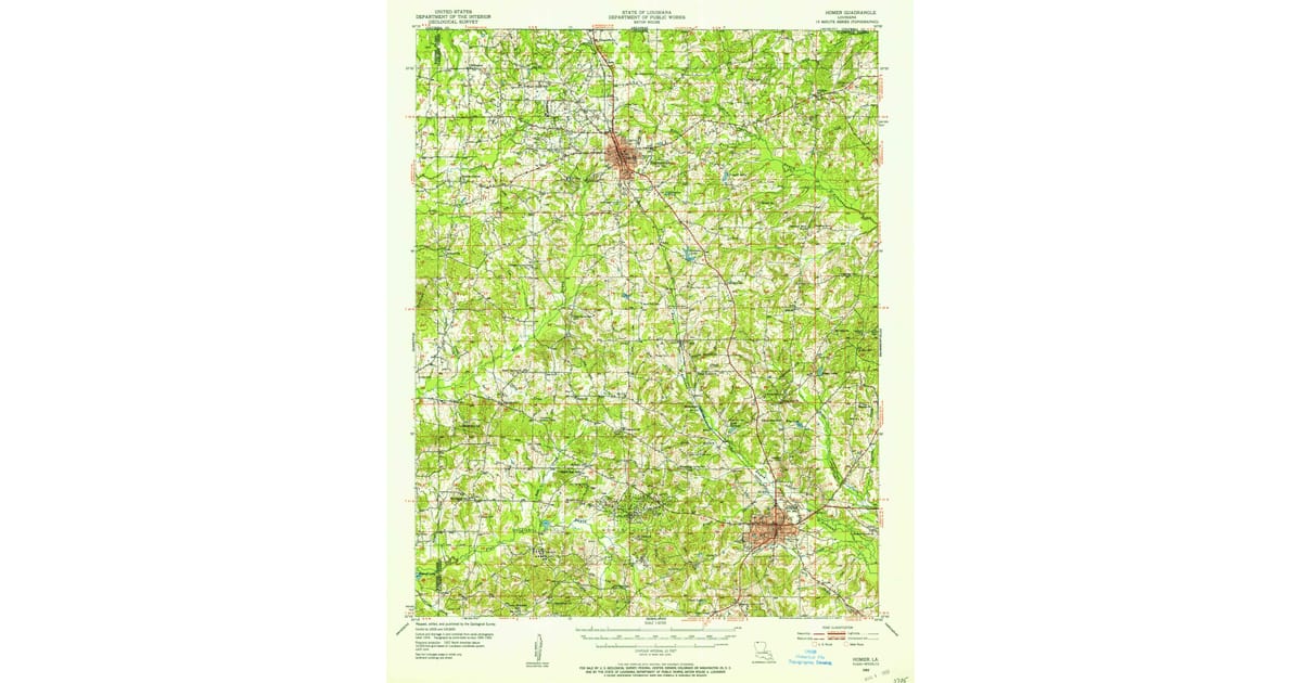 Old Maps of Homer, LA | Pastmaps