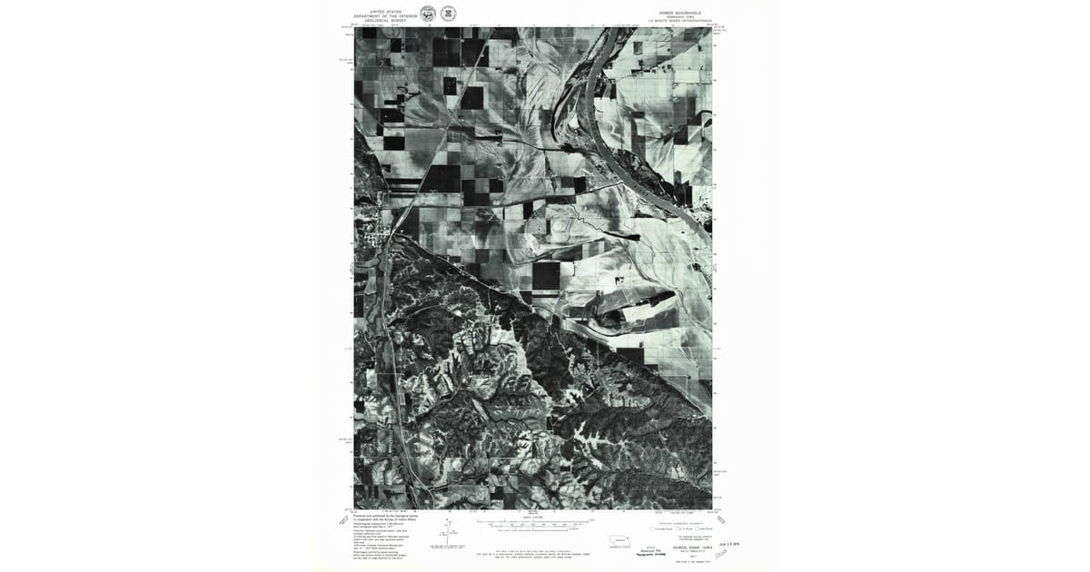 1977 Map of Homer, NE — High-Res | Pastmaps