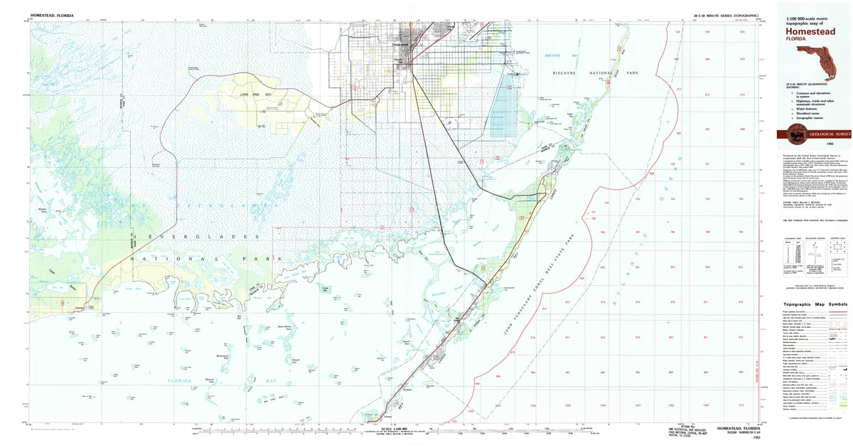 1980s Maps of Homestead, FL | Pastmaps