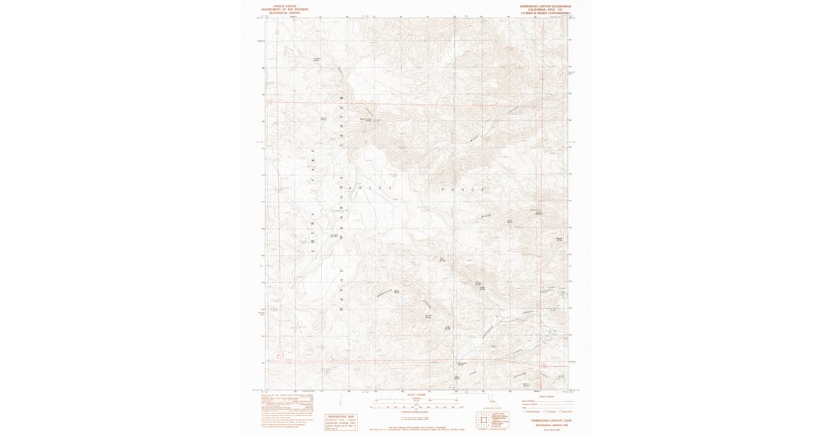 1982 Map of Homewood Canyon, CA — High-Res | Pastmaps