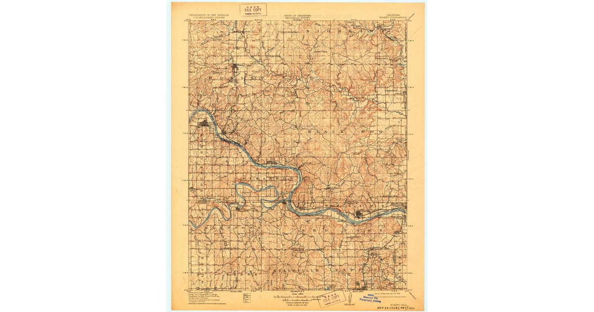 1915 Map of Hominy, OK — High-Res | Pastmaps