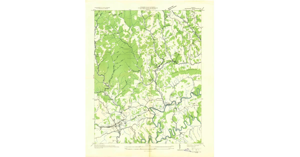 1935 Map of Honaker, VA — High-Res | Pastmaps