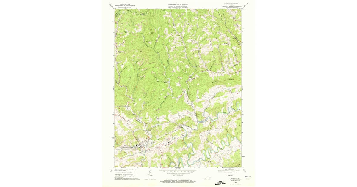 1968 Map of Honaker, VA — High-Res | Pastmaps