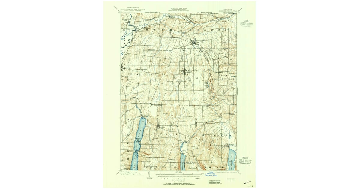 Old Maps of Lima, NY for Academic Research | Pastmaps