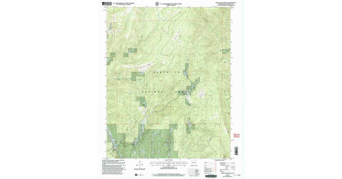 2002 Map of Honey Boy Ranch, San Miguel County, NM — High-Res | Pastmaps