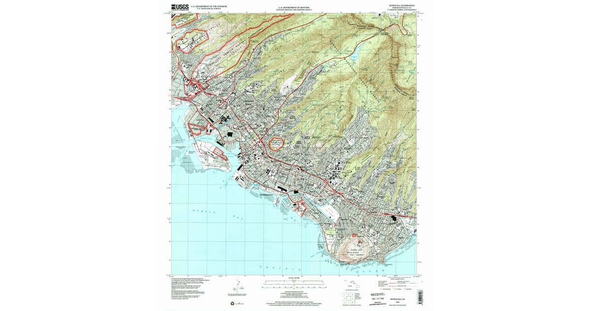 1990s Maps of Makiki, Honolulu | Pastmaps