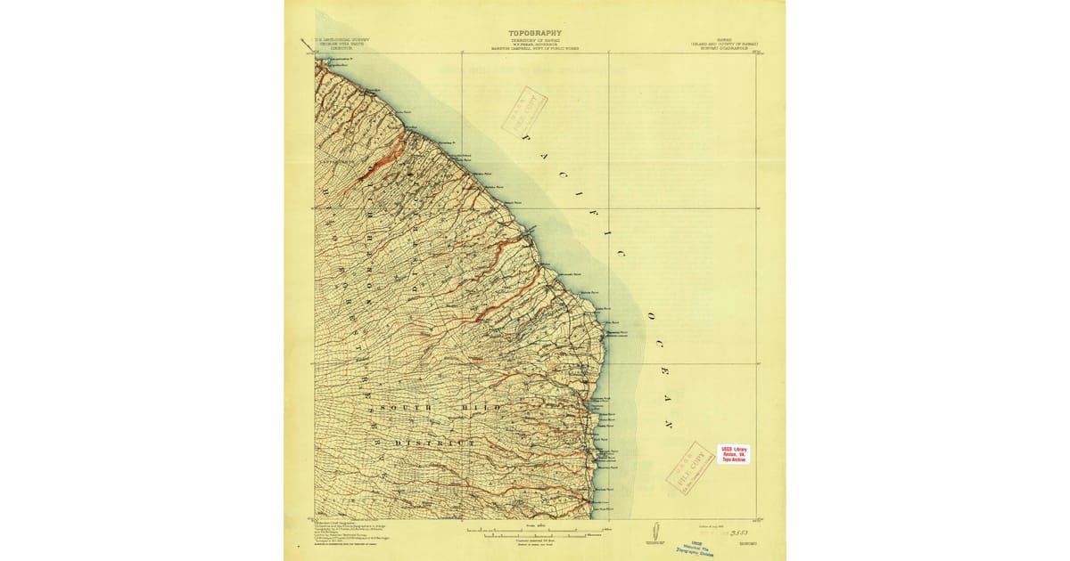 Old Maps of Wailea, HI for Academic Research | Pastmaps