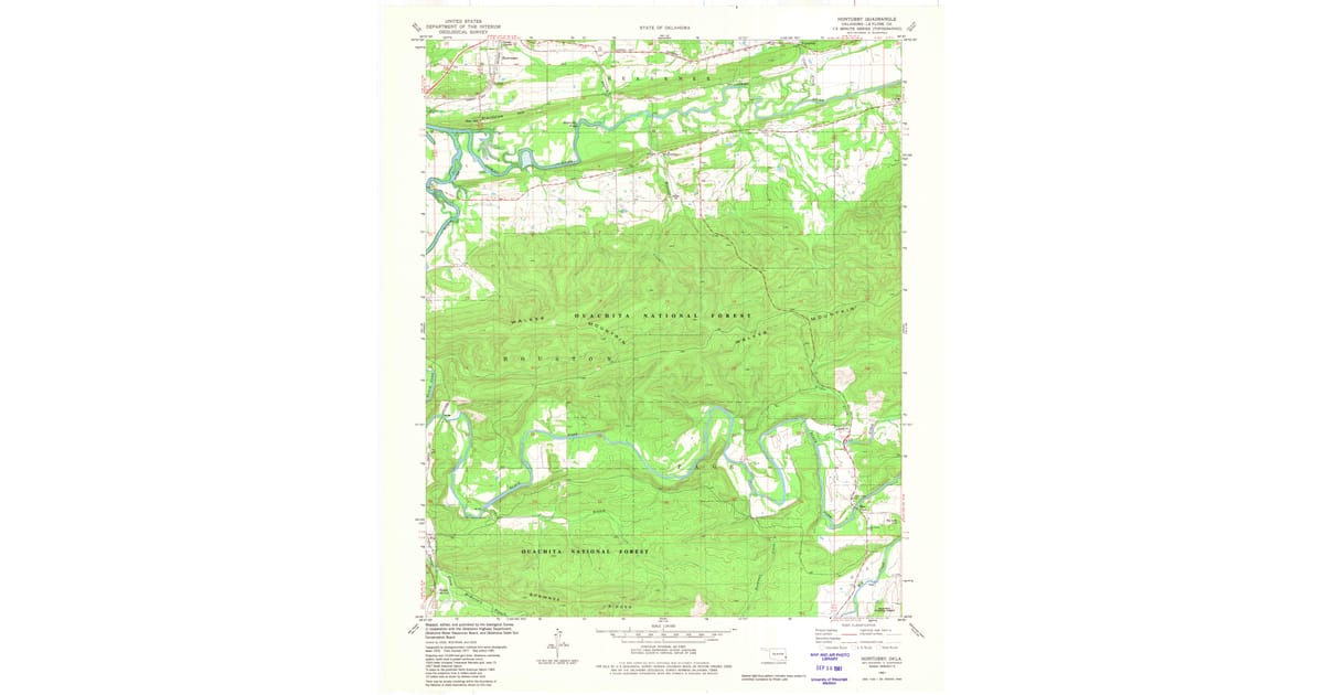 1981 Map of Hontubby, Le Flore County, OK — High-Res | Pastmaps