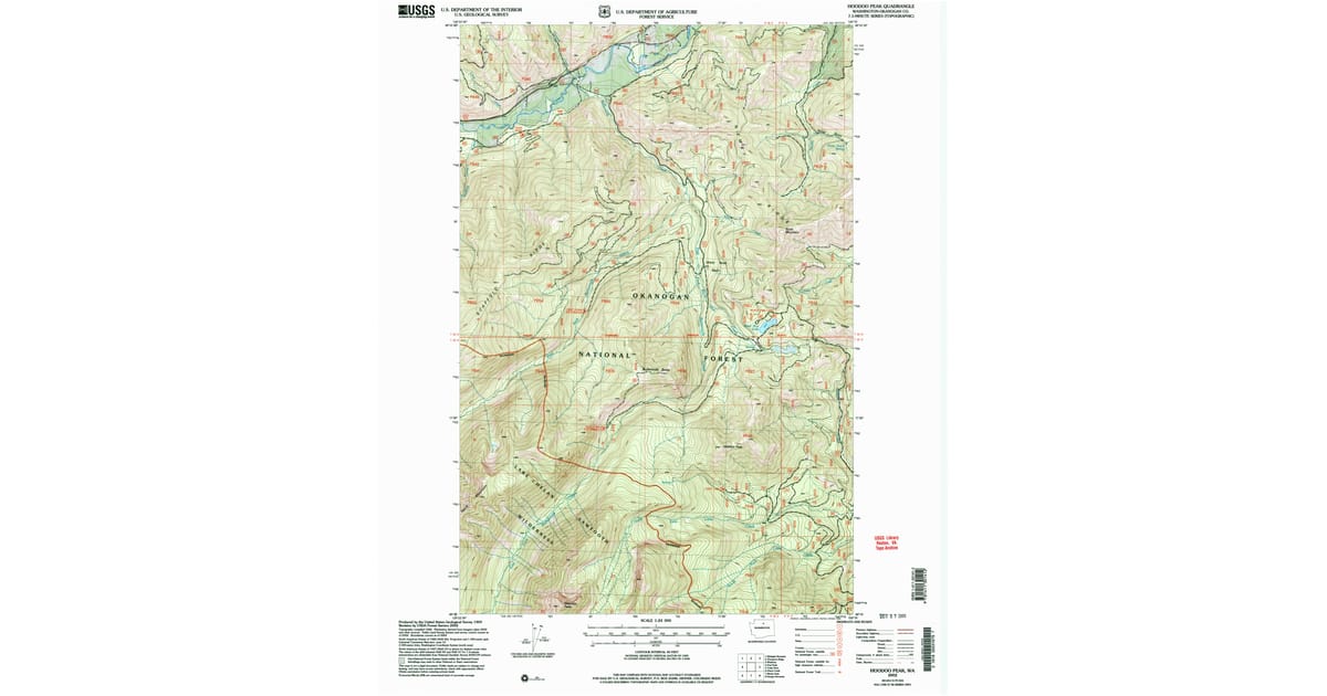 2002 Map of Hoodoo Peak, Okanogan County, WA — High-Res | Pastmaps