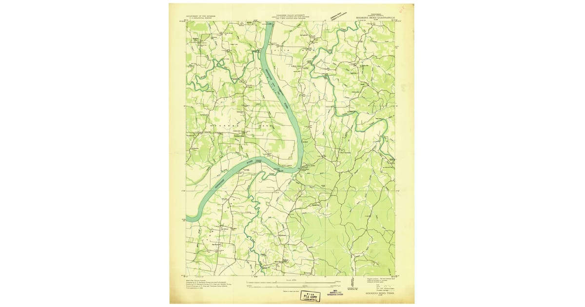 Old Maps of Farmers Union Landing, TN for Academic Research | Pastmaps